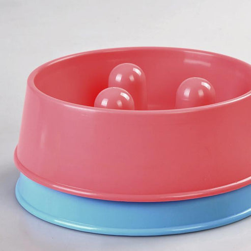 2 x XL Pet Anti Gulp Feeder Bowl Dog Cat Puppy slow food Interactive D ...