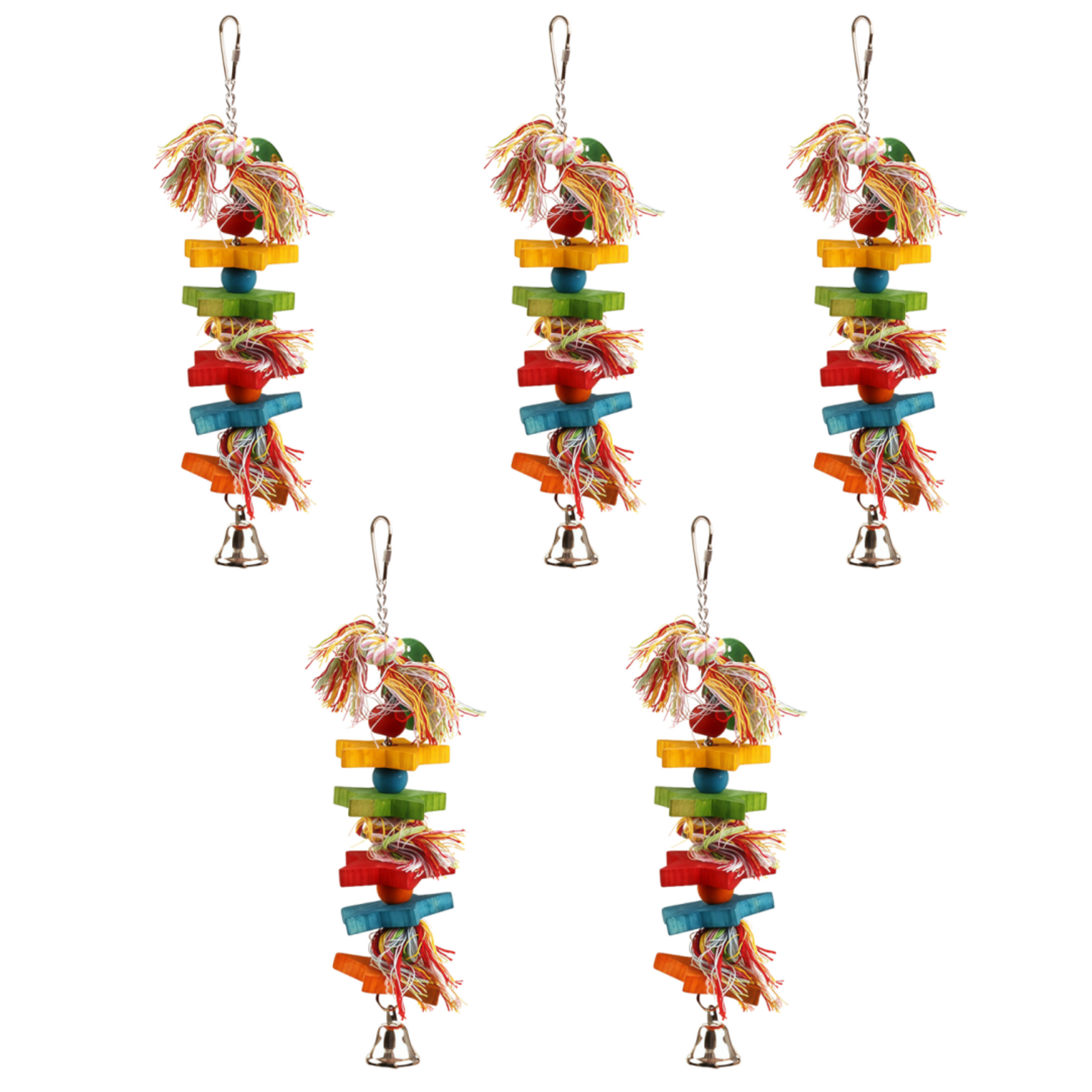 YES4PETS 5 x Small Hanging Bird Parrot Parakeet Cockatiel Budgie Bell